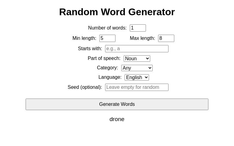 Random Word Generator