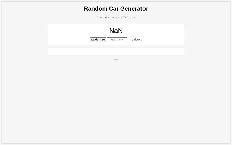 Random Car Generator