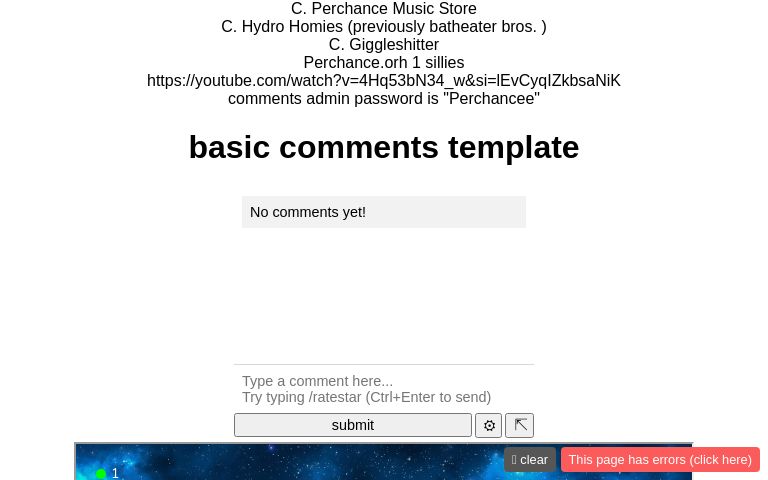 basic comments template ― Perchance Generator