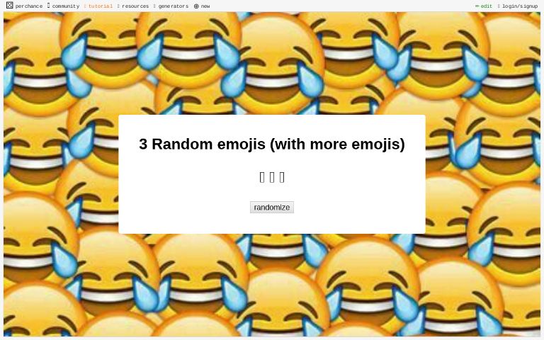 3 Random emojis (with more emojis) ― Perchance Generator