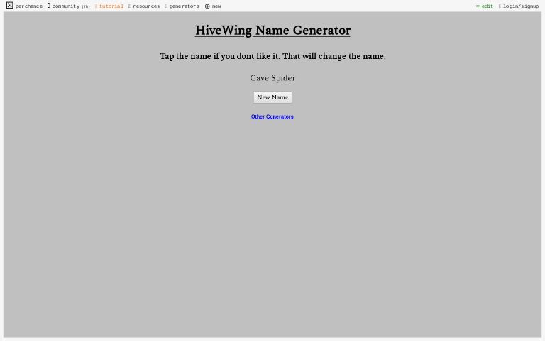HiveWing Name Generator