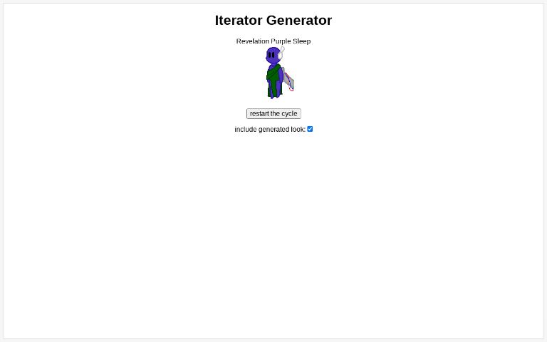 Iterator Generator