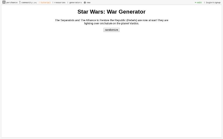 Star Wars: War Generator