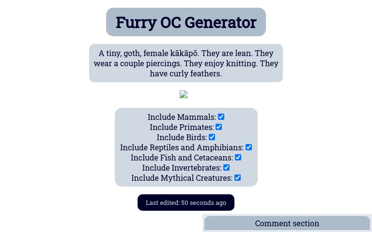 Furry OC Generator