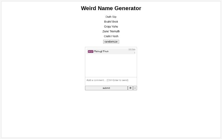 Weird Name Generator