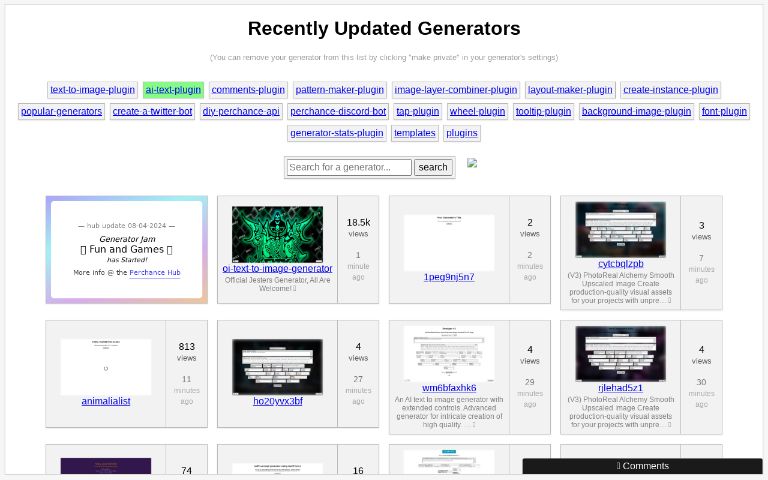 Recently Updated Generators