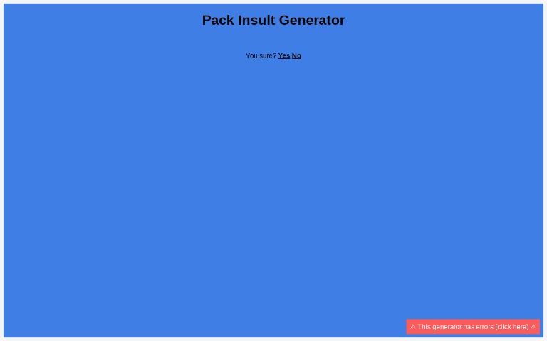 Pack Insult Generator