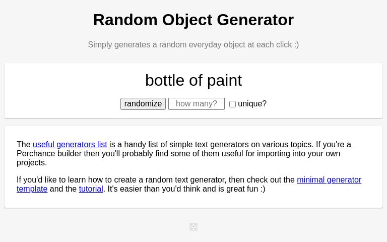 Random Object Generator