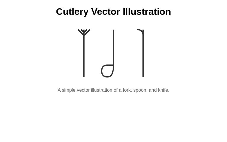 Cutlery Vector Illustration ― Perchance Generator