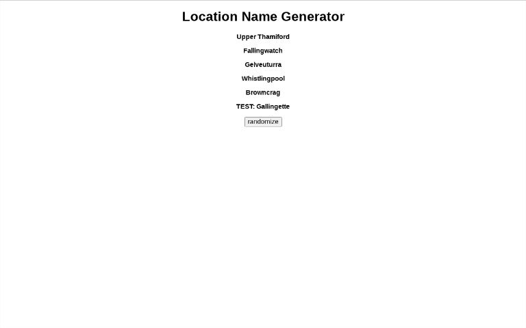 Location Name Generator