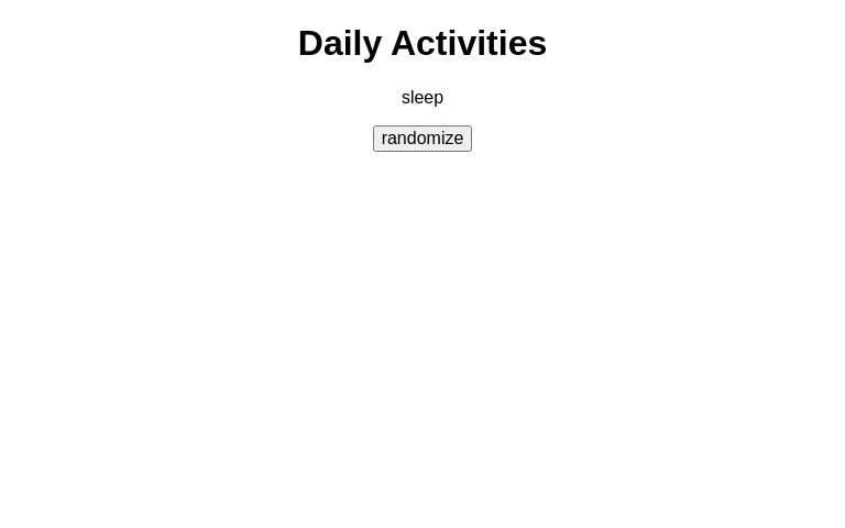 Daily Activities ― Perchance Generator