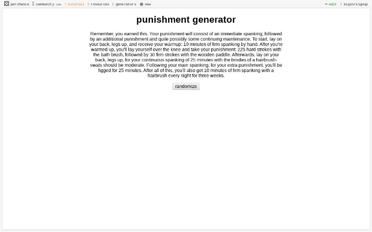 punishment generator