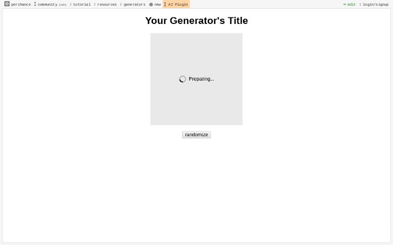 Minimal ― Perchance Generator