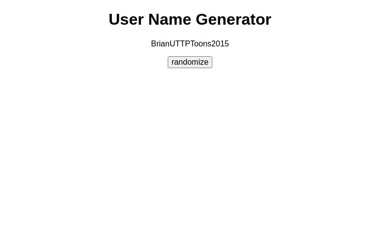 User Name Generator
