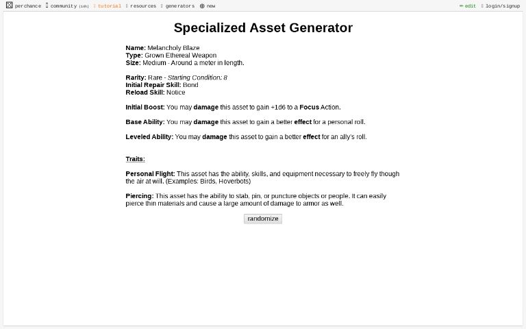 Specialized Asset Generator