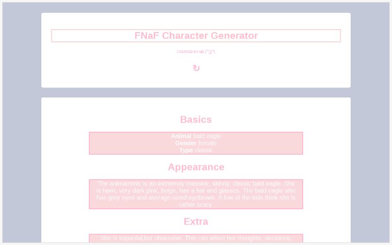 FNaF Character Generator