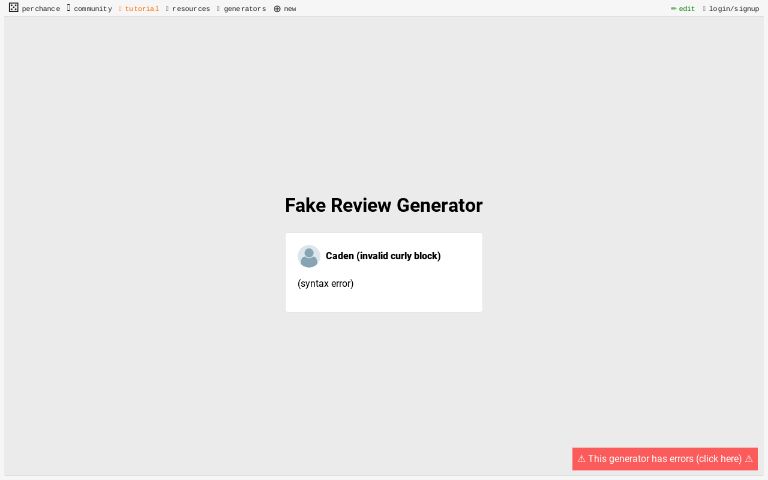 Fake Review Generator