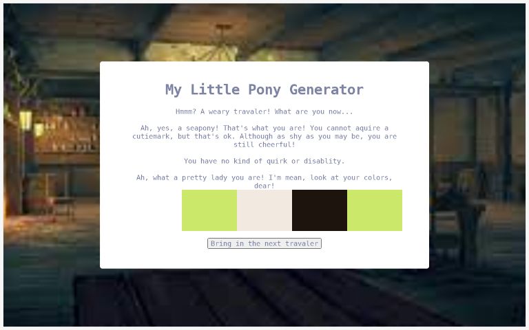 My Little Pony Generator