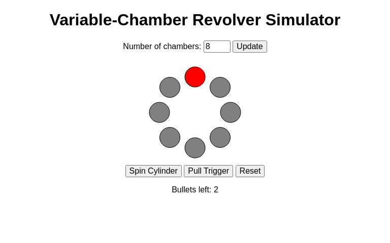 Variable-Chamber Revolver Simulator ― Perchance Generator