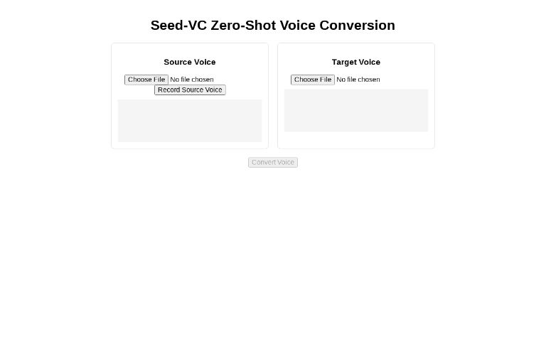 Seed-VC Zero-Shot Voice Conversion ― Perchance Generator