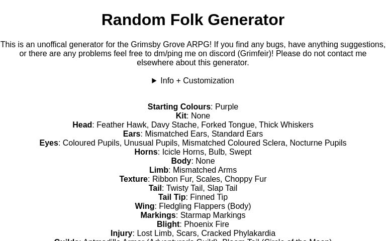 Random Folk Generator