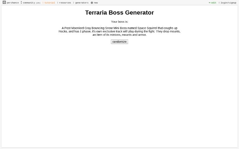 Terraria Boss Generator