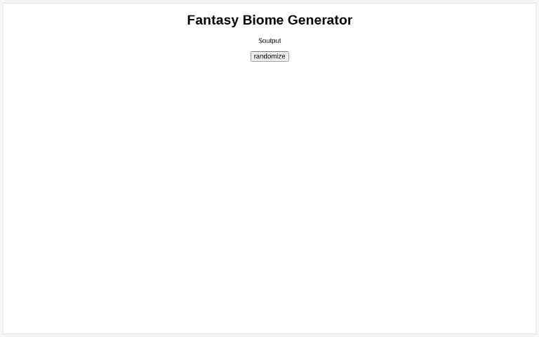 Fantasy Biome Generator