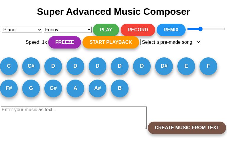 Super Advanced Music Composer ― Perchance Generator