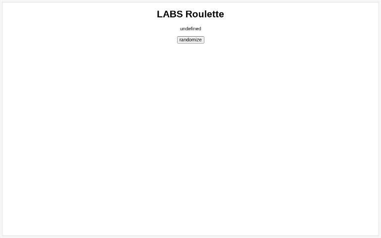 LABS Roulette ― Perchance Generator