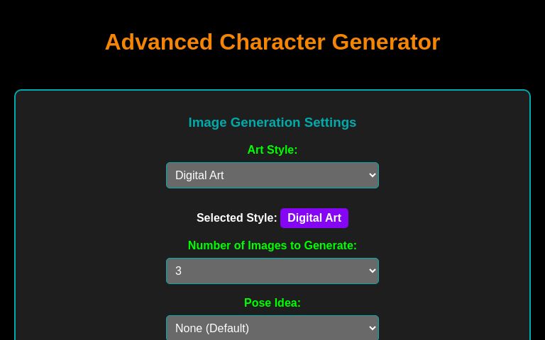 Advanced Character Generator