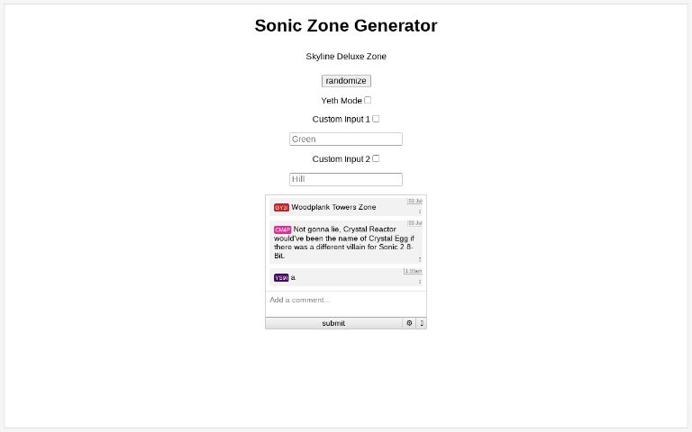 Sonic Zone Generator