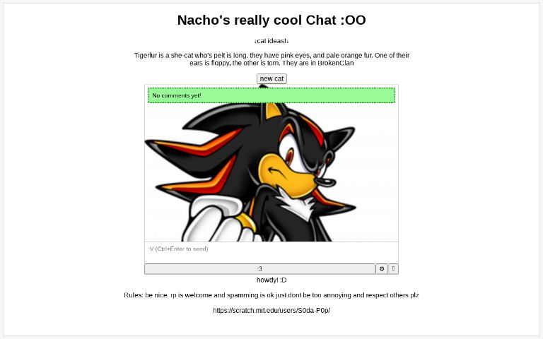 Nacho's really cool Chat :OO