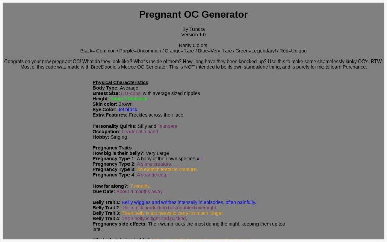 Pregnant OC Generator
