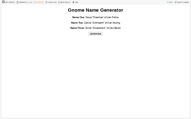Gnome Name Generator