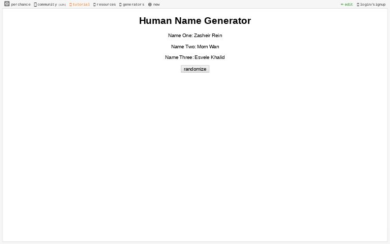 Human Name Generator