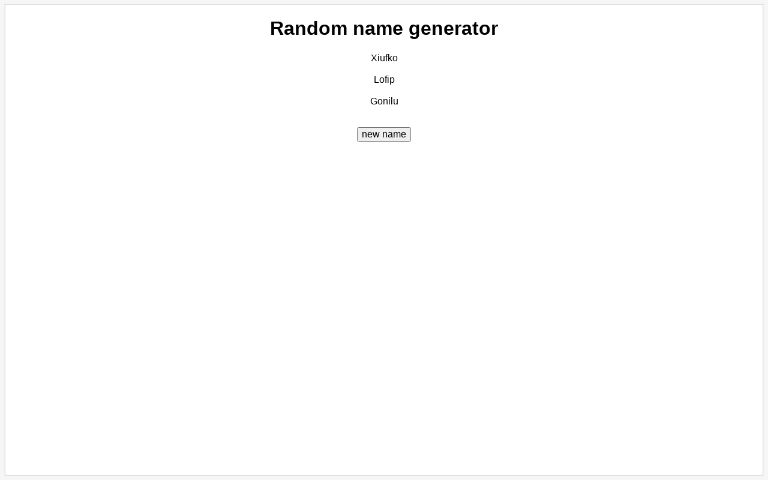 Random name generator