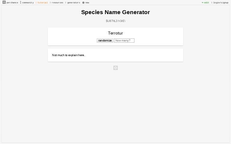 Species Name Generator