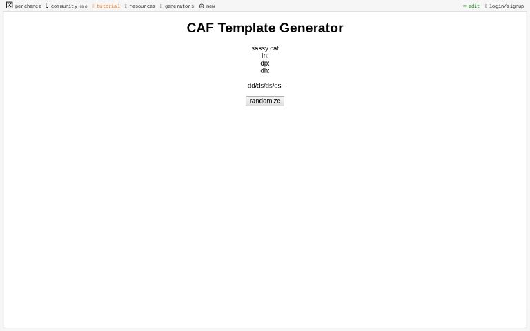 CAF Template Generator