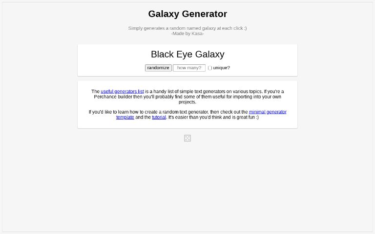Galaxy Generator