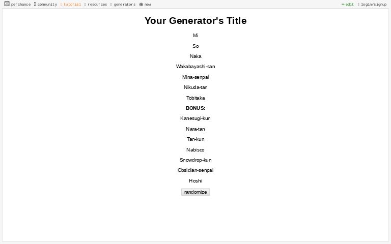 Namedasqpr ― Perchance Generator