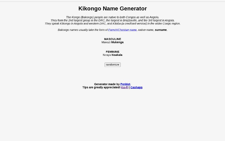Kikongo Name Generator