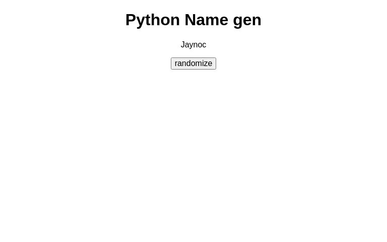 Python Name gen