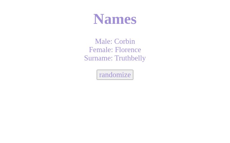 Names ― Perchance Generator