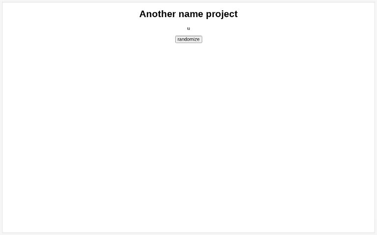 Another name project ― Perchance Generator