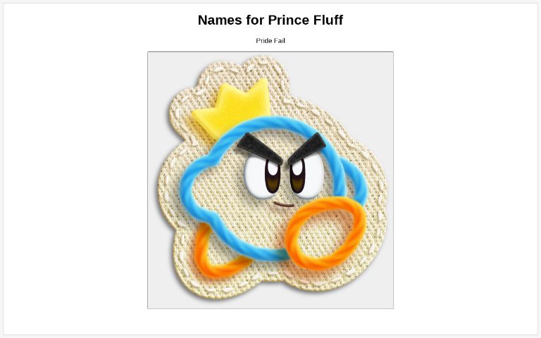 Names for Prince Fluff ― Perchance Generator