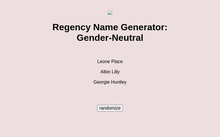Regency Name Generator:Gender-Neutral