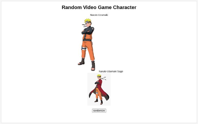 Random Video Game Character ― Perchance Generator