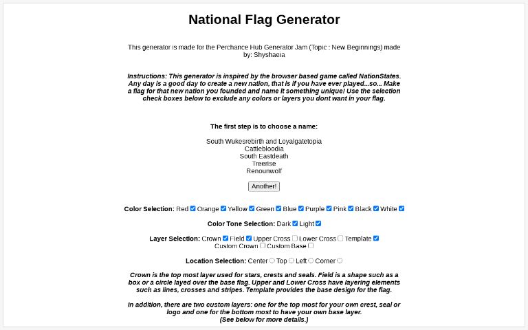 National Flag Generator