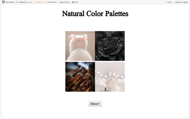 Natural Color Palettes ― Perchance Generator