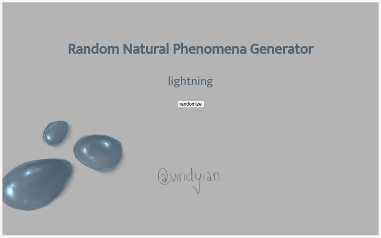 Random Natural Phenomena Generator